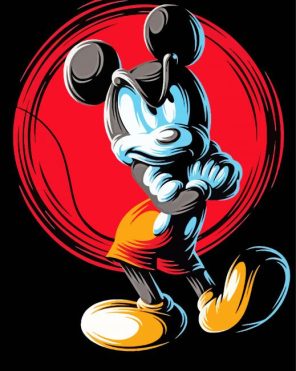 Drippy Mickey Mouse Paint By Numbers - My Paint By Numbers