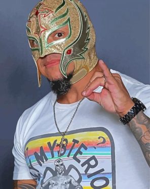 Oscar Gutierrez Rey Mysterio Poster Paint By Numbers - My Paint By Numbers