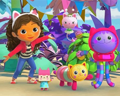 Animated Serie Gabby Dollhouse Paint By Numbers - My Paint By Numbers